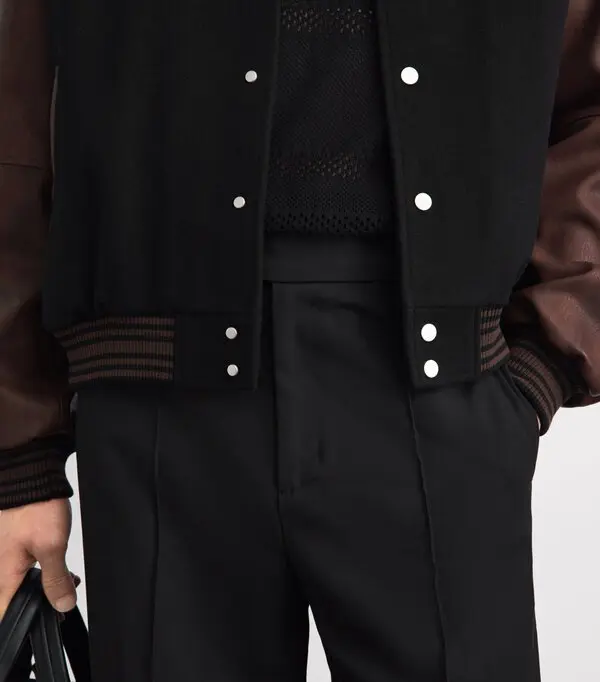 REPRESENT Wool-blend Bomber Jacket - Black
