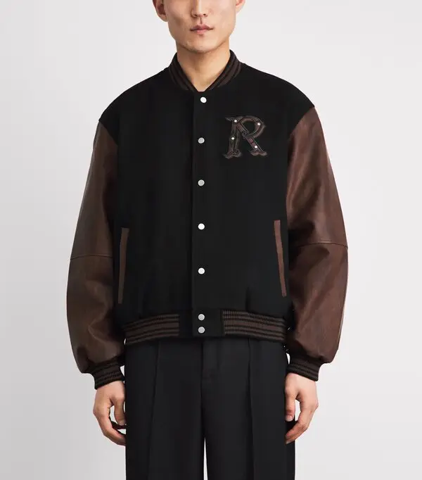 REPRESENT Wool-blend Bomber Jacket - Black