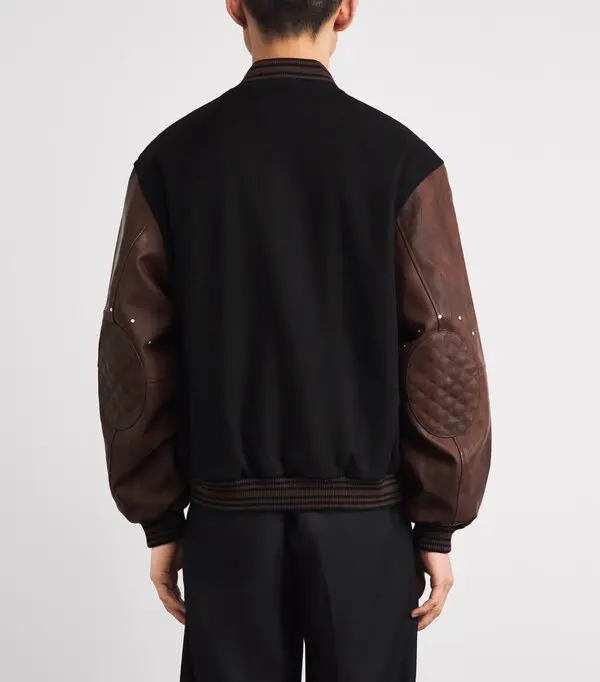 REPRESENT Wool-blend Bomber Jacket - Black