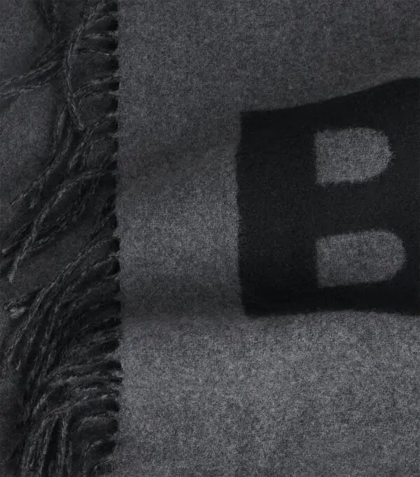 BOSS Wool-blend Rikard Scarf - Grey