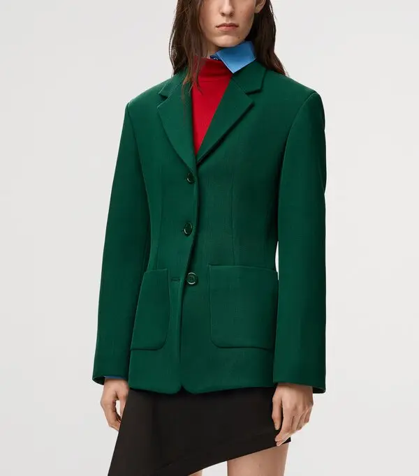 Loewe Wool-blend Blazer - Green