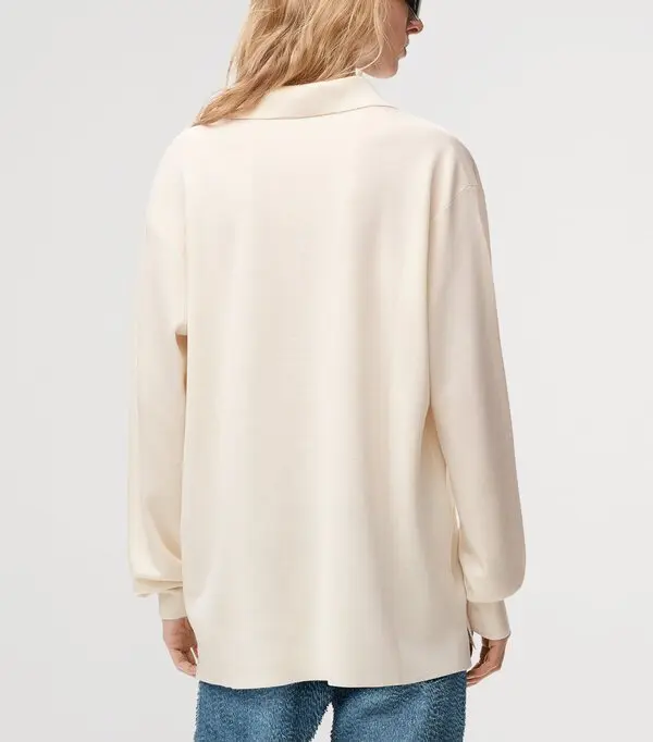 Loewe Cashmere-blend Polo Sweater - White