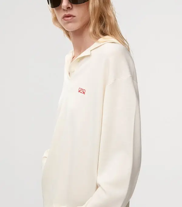 Loewe Cashmere-blend Polo Sweater - White