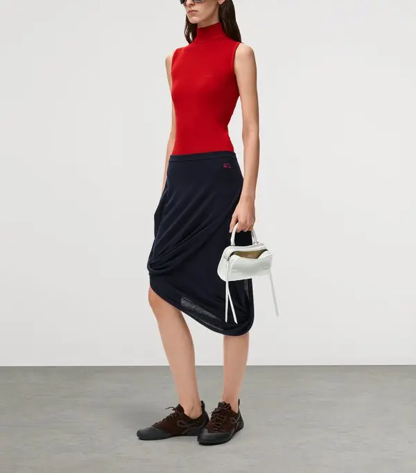 Loewe Sleeveless Rollneck Top - Red