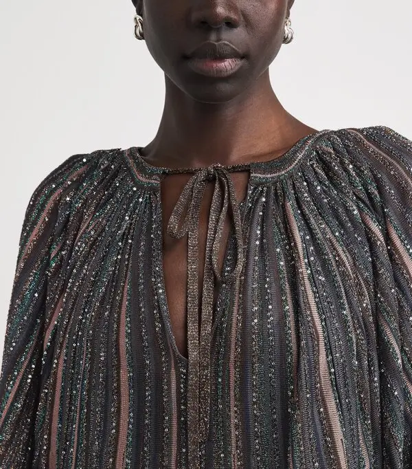 Missoni Sequin-embellished Stripe Maxi Dress - Brown