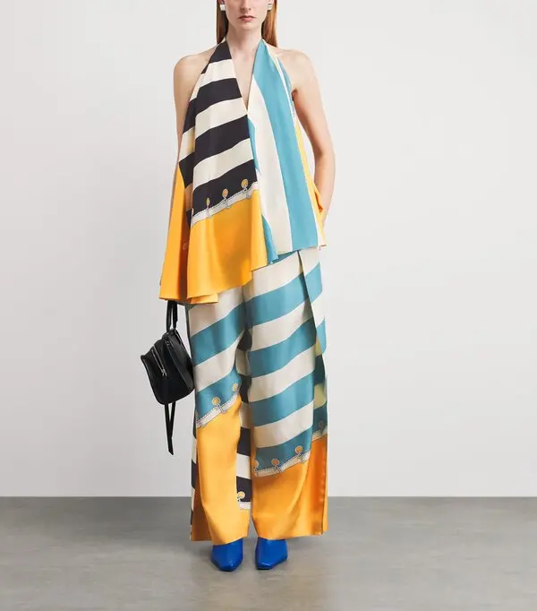 Loewe Silk Halterneck Top - Orange