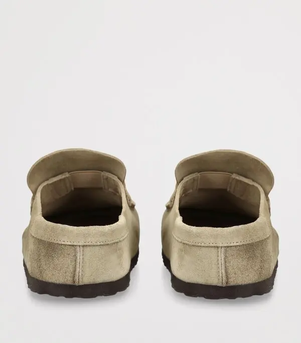 BIRKENSTOCK Suede Naples Wrapped Clogs - Brown