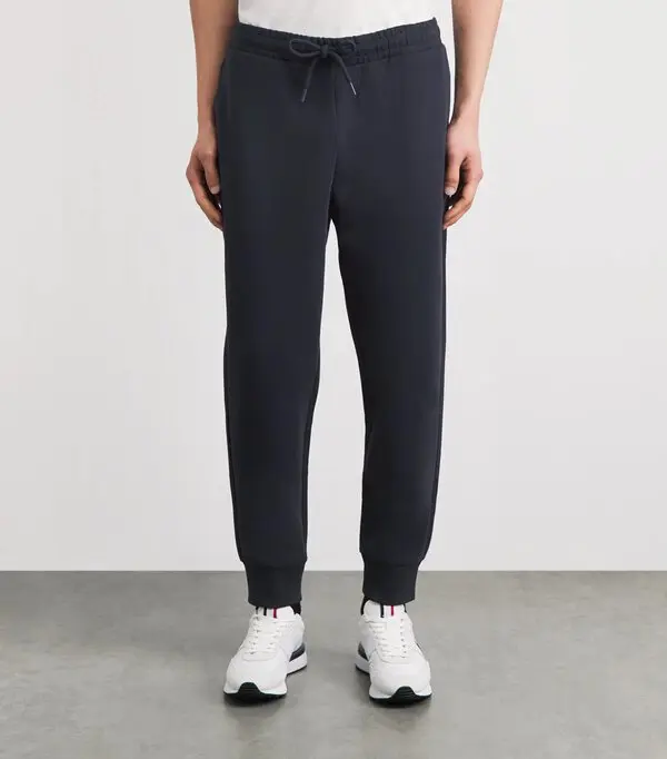 BOSS Stretch-cotton Cuffed Sweatpants - Blue