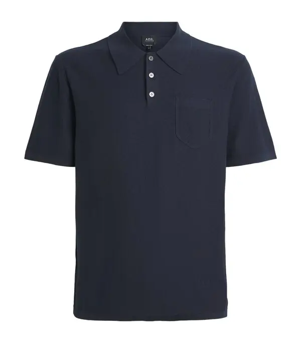 A.p.c. Cotton-cashmere Eliot Polo Shirt