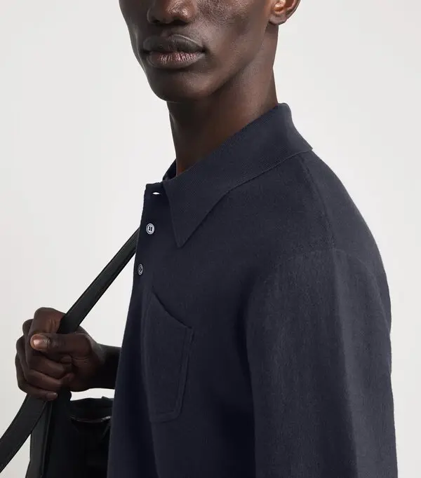 A.p.c. Cotton-cashmere Eliot Polo Shirt