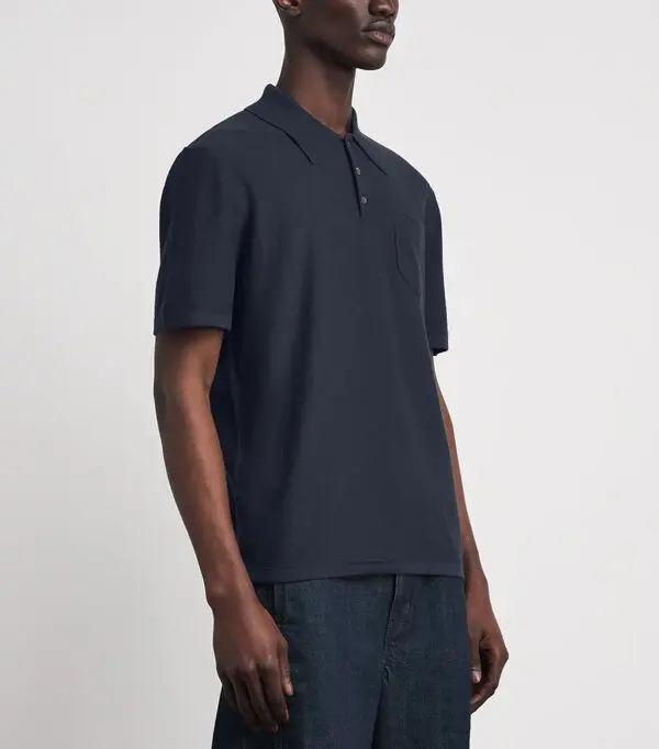 A.p.c. Cotton-cashmere Eliot Polo Shirt