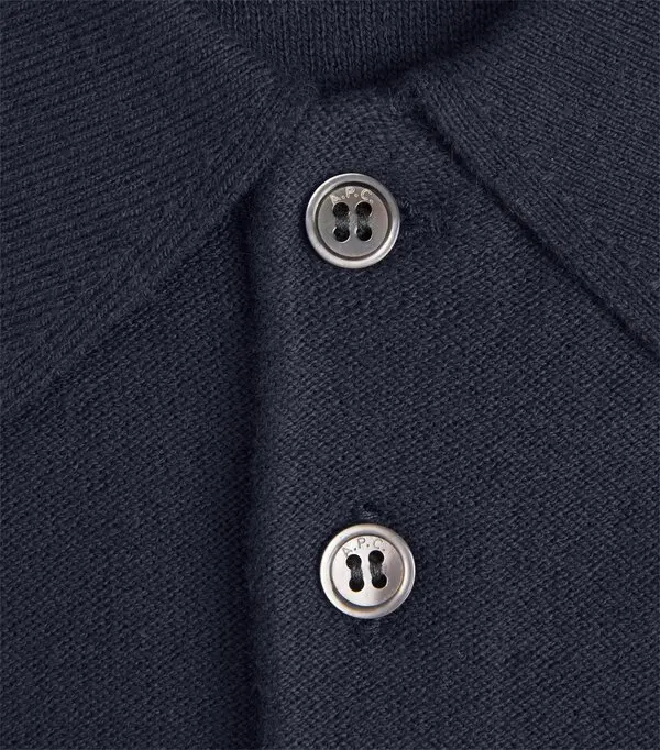 A.p.c. Cotton-cashmere Eliot Polo Shirt