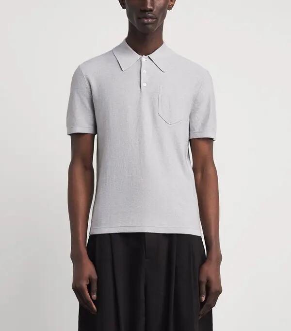 A.p.c. Cotton-cashmere Eliot Polo Shirt