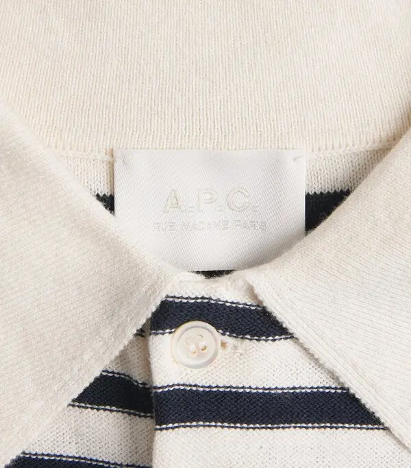 A.p.c. Cotton-cashmere Eliot Polo Shirt