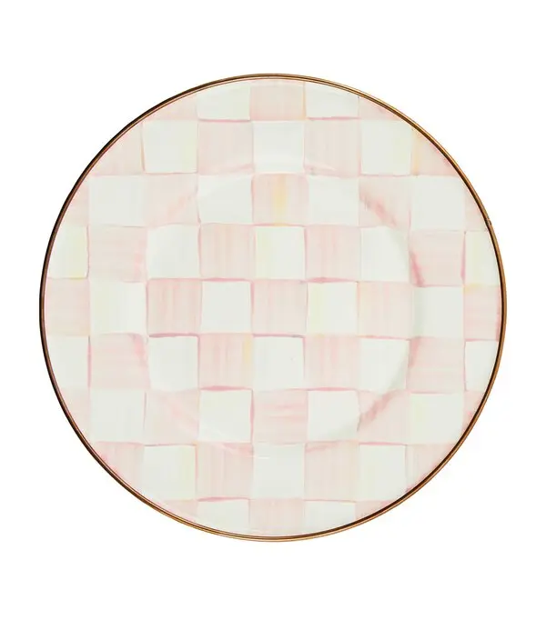 MACKENZIE-CHILDS Rosy Check Dessert Plate - Pink
