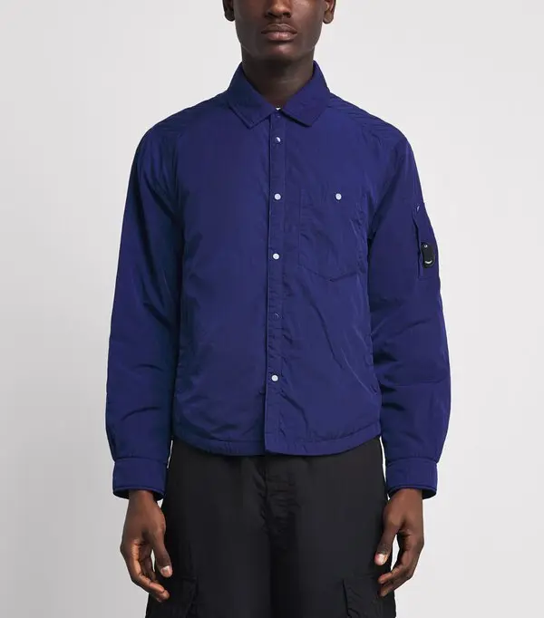 C.P. COMPANY Goggle-pocket Long-sleeve Shirt - Blue