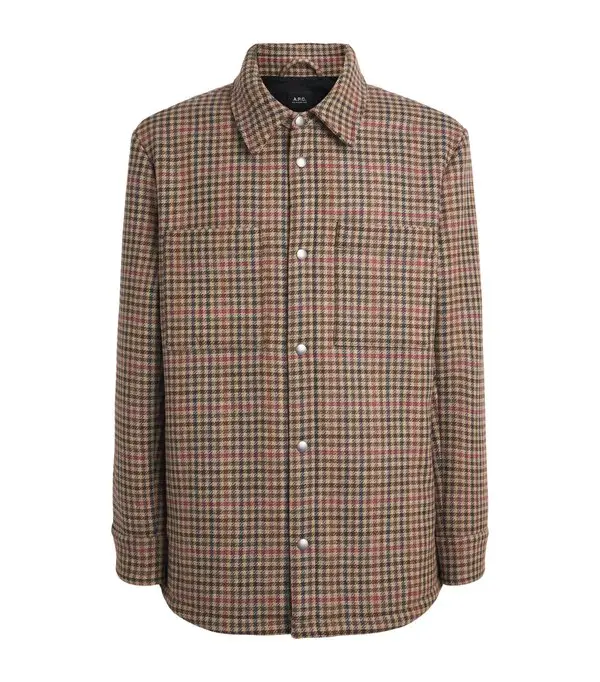 A.p.c. Wool-blend Check Overshirt