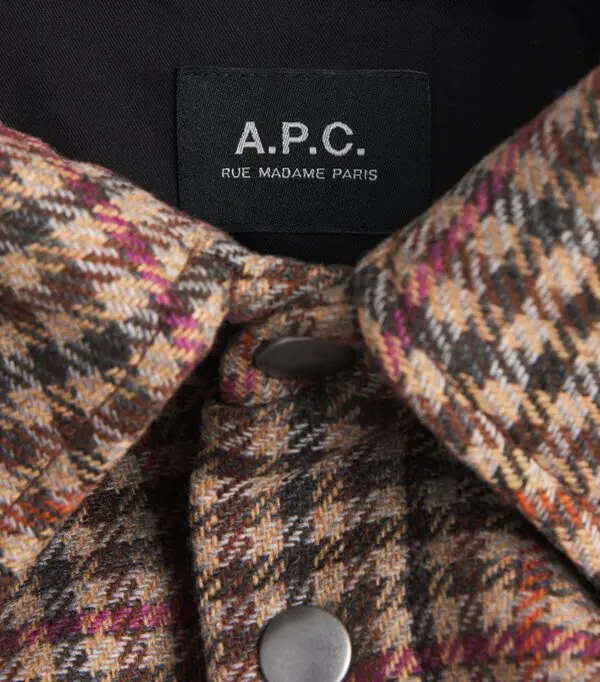 A.p.c. Wool-blend Check Overshirt