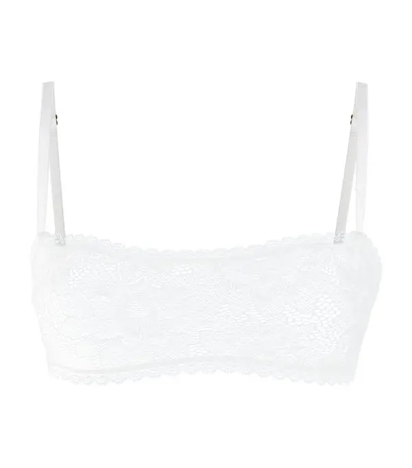 Kiki De Montparnasse Lace Dahlia Bandeau Bra - Ivory
