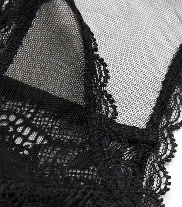 Kiki De Montparnasse Lace Dahlia Briefs - Black