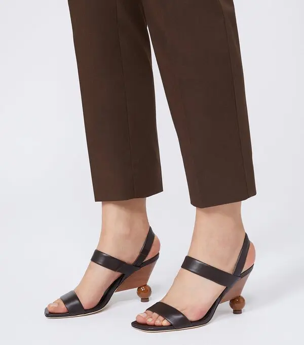 Max Mara Leather Slingback Sandals