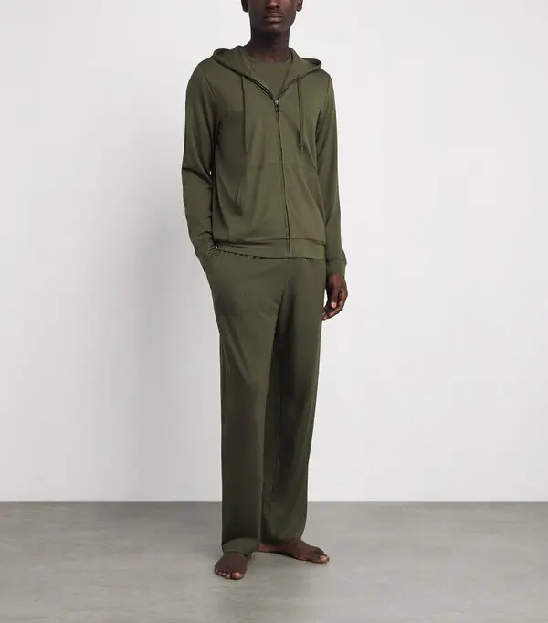 Derek Rose Modal Basel Lounge Trousers - Green