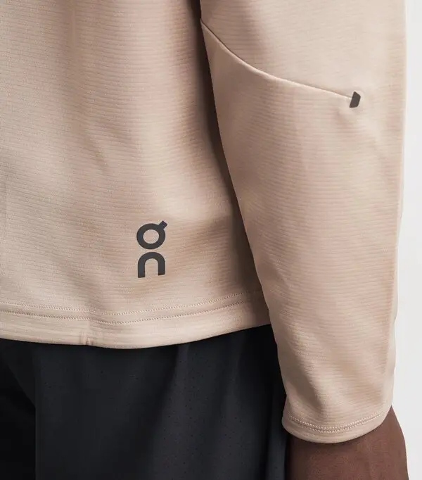 On Climate Zip-up Long Sleeve Top - Beige
