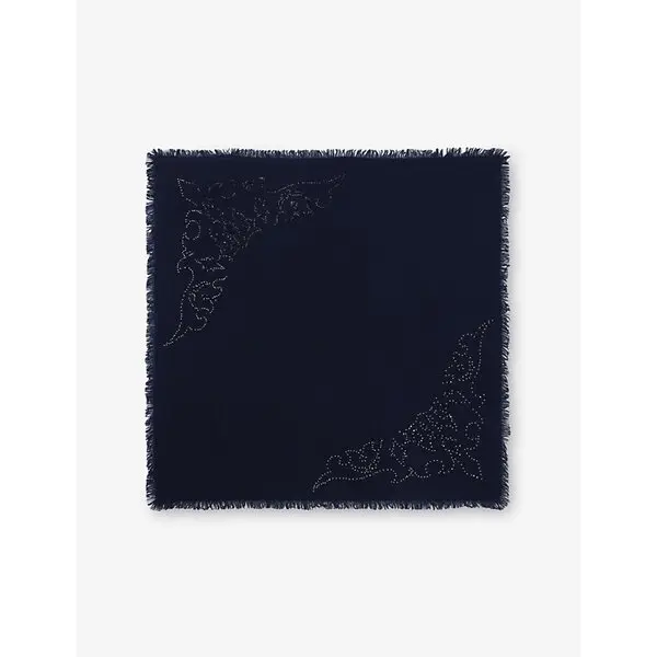 Zadig&Voltaire Stevie Rhinestone-embellished Cashmere Scarf - Silent