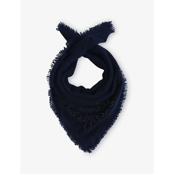 Zadig&Voltaire Stevie Rhinestone-embellished Cashmere Scarf