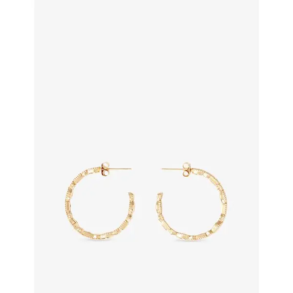 Maje Crystal-embellished Brass Hoop Earrings