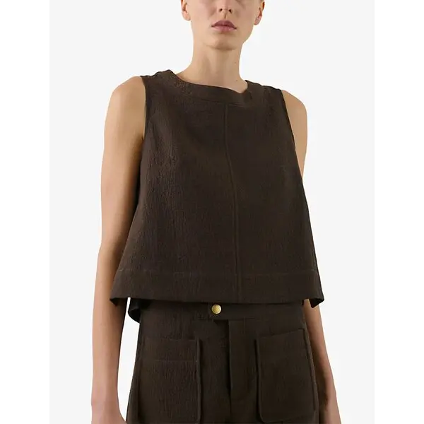 Soeur Pampa Sleeveless Cotton Canvas Top