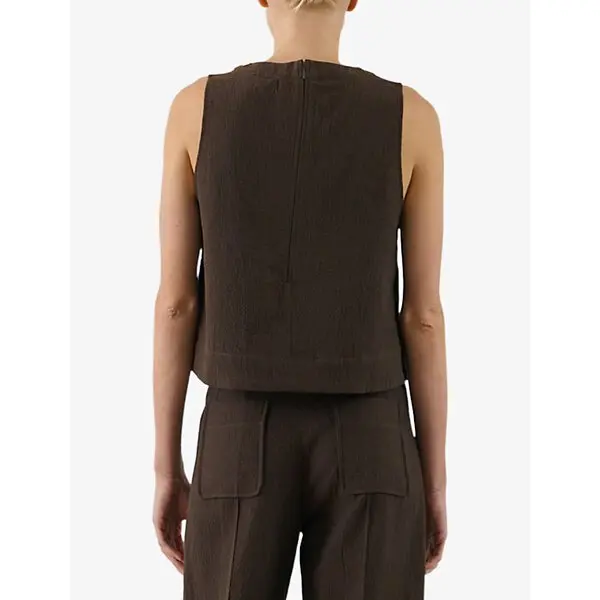 Soeur Pampa Sleeveless Cotton Canvas Top