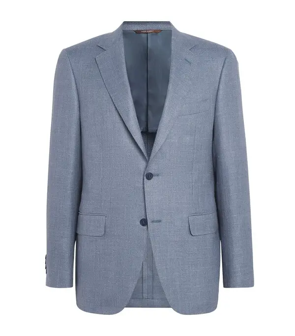 Canali Wool-blend Blazer - Blue