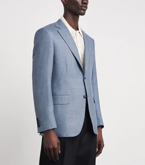 Canali Wool-blend Blazer - Blue