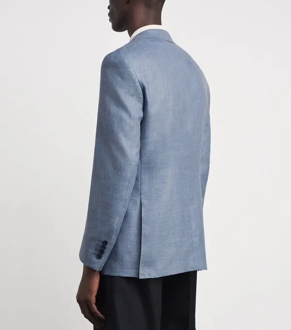 Canali Wool-blend Blazer - Blue