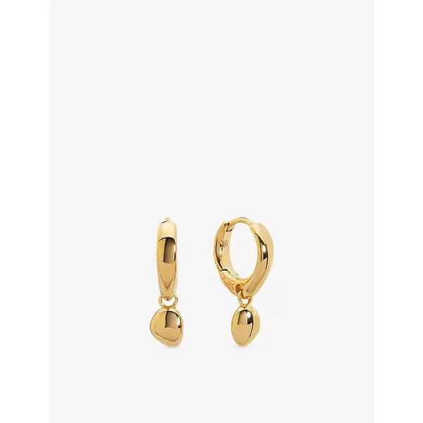 Monica Vinader Nura 18ct Yellow Vermeil Drop Huggies - Gold