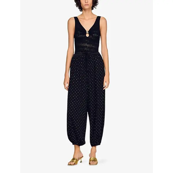 Sandro Hardware-embellished V-neck Body