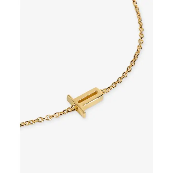 Monica Vinader Initial T 18ct Yellow Vermeil Bracelet - Gold