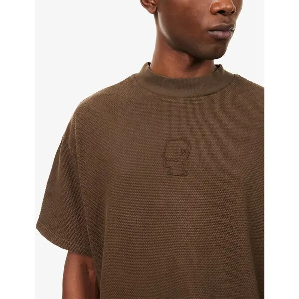 BRAIN DEAD Boxy Waffle-knit Cotton T-shirt