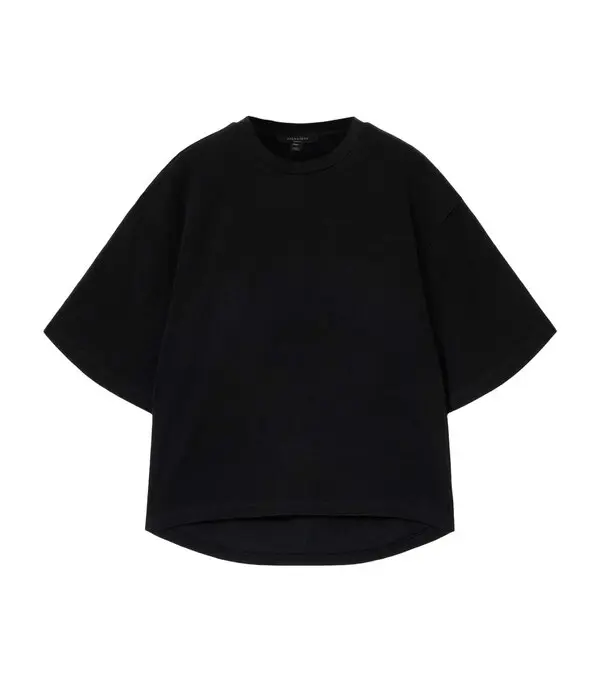 ALLSAINTS Crochet-detail Amelie T-shirt - Black