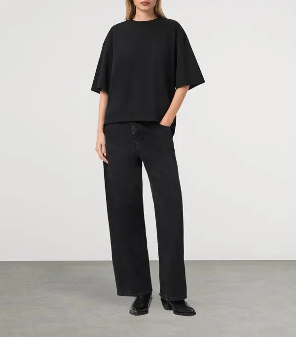 ALLSAINTS Crochet-detail Amelie T-shirt - Black