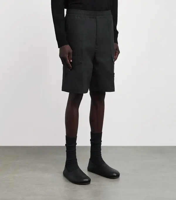Stone Island Cotton-canvas All-weather Ghost Shorts - Black