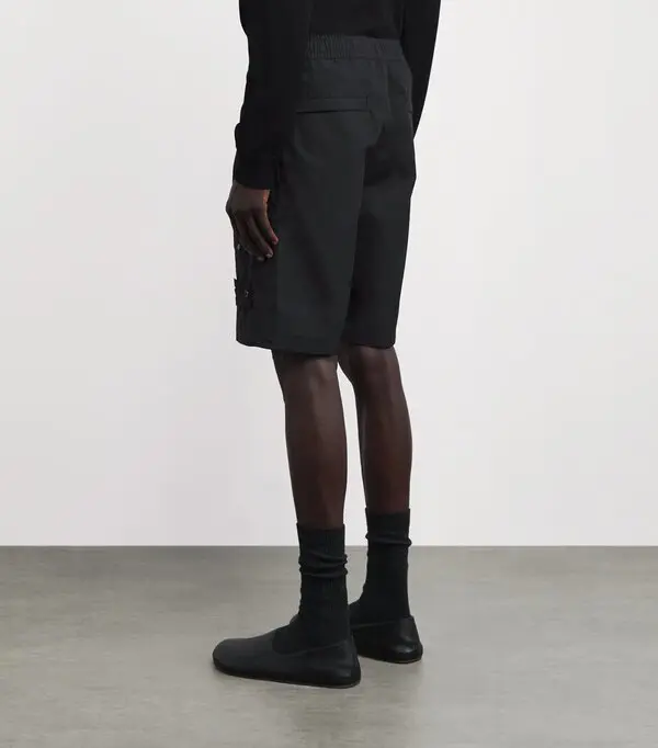 Stone Island Cotton-canvas All-weather Ghost Shorts - Black