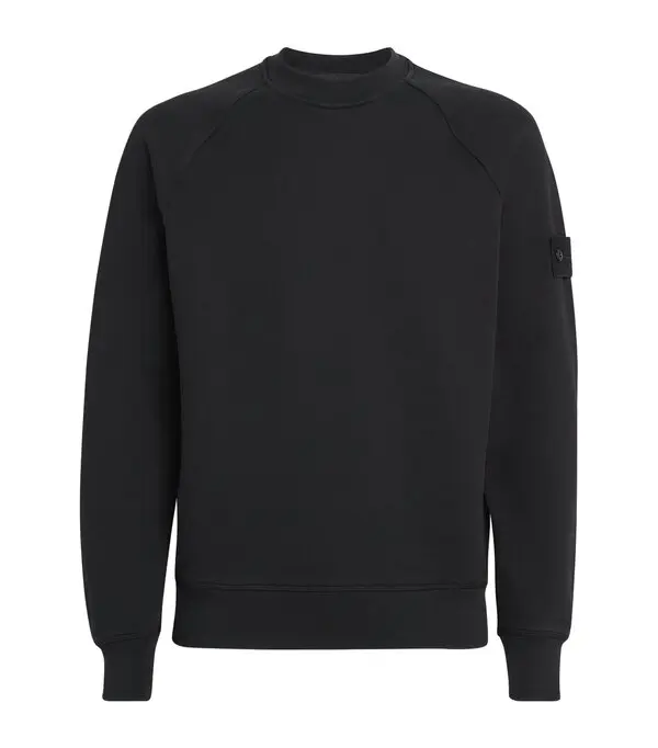 Stone Island Cotton Compass Sweater - Black