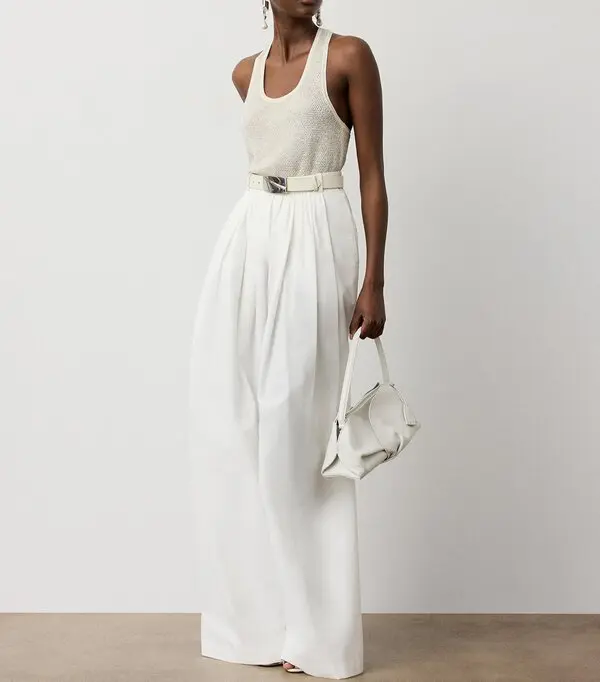 Ralph Lauren Embellished Mulberry Silk Tank Top - Neutral