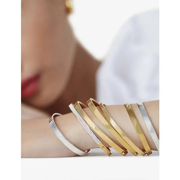 Monica Vinader Diamond Essential Sterling Bracelet - Silver
