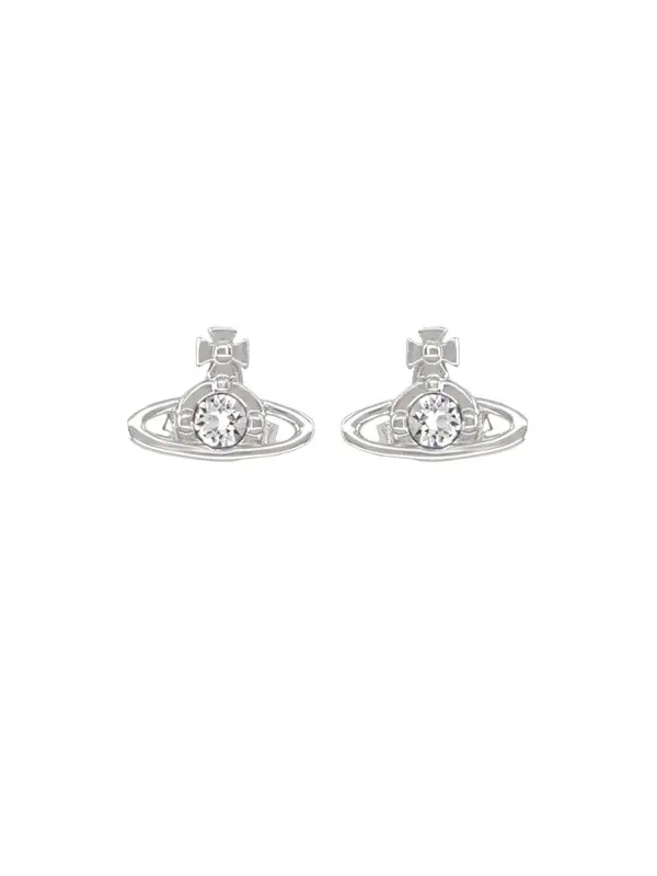 VIVIENNE WESTWOOD Nano Solitaire Stud Earrings - Silver
