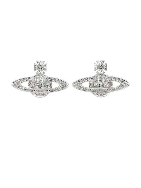 VIVIENNE WESTWOOD Mini Bas Relief Stud Earrings - Silver