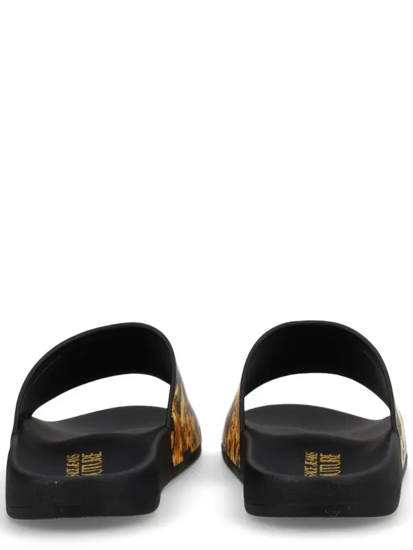 Versace Printed Slides - Black