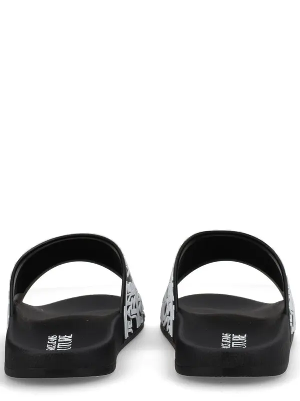 Versace Slides With Logo - Black